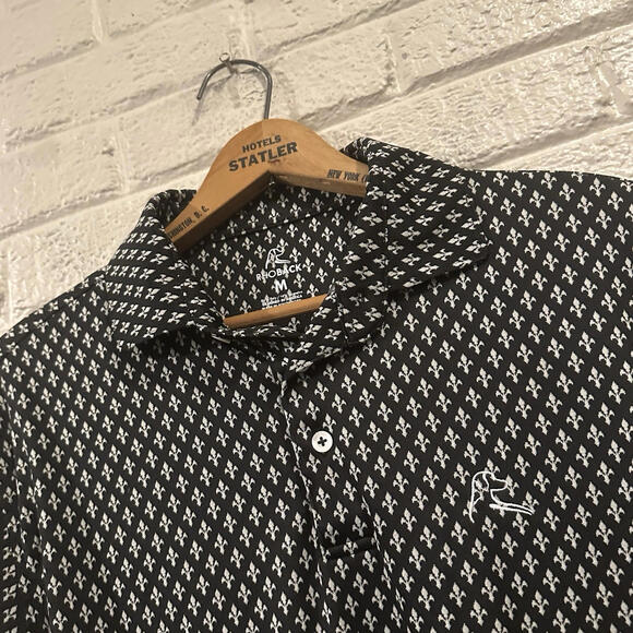 Shirts | Rhoback Black White Golf Short Sleeve Performance Polo Shirt ...